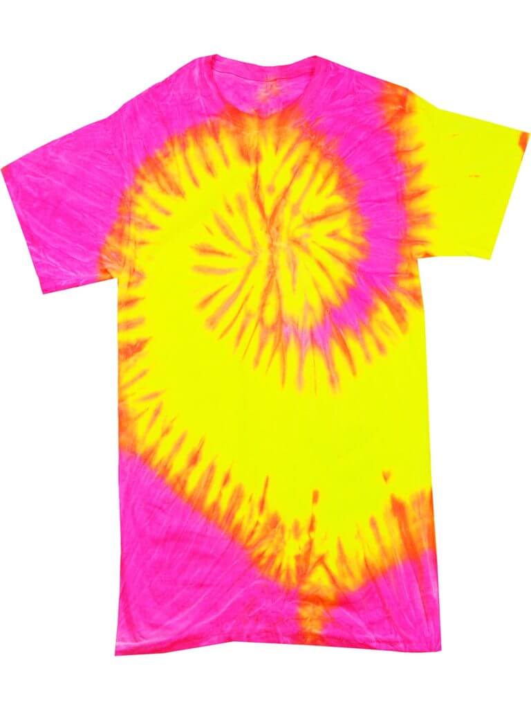 Fluorescent Tie-Dye T-Shirts Adult Colortone | Zandy's Bargains